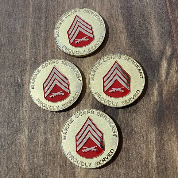 Unk | Other | Lot Of 4 Usmc Sergeant E5 Collectible Coin Marine Corps ...
